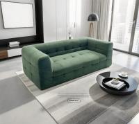 China Luxury Fabric Sectional Sofa Compressed Package Rebonded Foam Filling Customizable for Villa Living Room for sale