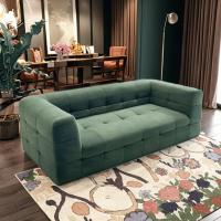 China Luxury Fabric Sectional Sofa Compressed Package Rebonded Foam Filling Customizable for Villa Living Room for sale
