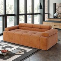 China 3-Seater Modular Compressed Sofa High Density Foam Filled Fabric for Villa Living Room for sale