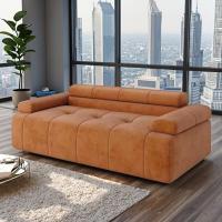 China 3-Seater Modular Compressed Sofa High Density Foam Filled Fabric for Villa Living Room for sale