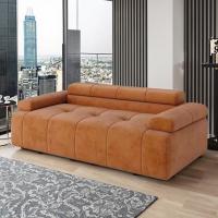 China 3-Seater Modular Compressed Sofa High Density Foam Filled Fabric for Villa Living Room for sale