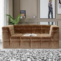 China Modern Two-Seater White Tufted Rectangle Sectional Sofa Compressed Foam Fabric for Office Hotel Villa for sale