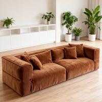 China 2-Seater Cloud Fabric Sofa with 35D Sponge Cushion for Living Room Apartment Villa School for sale