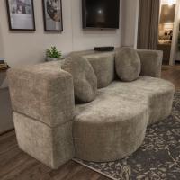 China Modern Style Velvet Integrated Sectional Sofa Bed Comfortable Frameless Compressed Sofa for Apartments Modular Couch Corner Sofa for sale