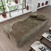 China Modern Style Velvet Integrated Sectional Sofa Bed Comfortable Frameless Compressed Sofa for Apartments Modular Couch Corner Sofa for sale