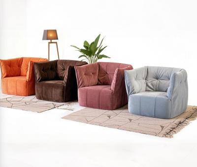 China Modern Single Seat Compressed Sofa with Rebonded Foam Filling for Apartment Living Room for sale