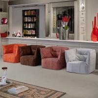 China Modern Single Seat Compressed Sofa with Rebonded Foam Filling for Apartment Living Room for sale