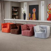 China Modern Single Seat Compressed Sofa with Rebonded Foam Filling for Apartment Living Room for sale