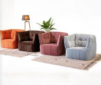 China Modern Single Seat Compressed Sofa with Rebonded Foam Filling for Apartment Living Room for sale