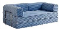 China Blue Multi-Functional Fabric Sectional Sofa Set Comfortable Convertible Extendable Sponge Filled Foldout Bed for Living Room for sale