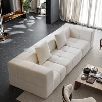 China Luxury Modern Elegant Convertible Fabric Sectional Sofa Bed Set Customized Extendable Vacuum-Sealed Compressed Package Villa for sale