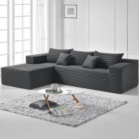 China Super Deep L-Shape Modular Sectional Couch Compressed Plush Corduroy Vacuum Packaging for Mall Villa Apartment Living Room Sofas for sale