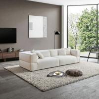 China Customizable Modern White Fabric Frameless Boneless Sofa Modular Compressed Couch for Living Room Villa 2 Seater for sale