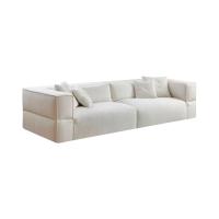 China Customizable Modern White Fabric Frameless Boneless Sofa Modular Compressed Couch for Living Room Villa 2 Seater for sale
