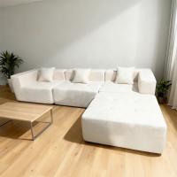 China Customizable L-Shape Extendable Sofa with Vacuum Compression Fabric Sponge 7-30 Days Delivery for sale