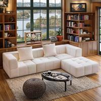China Customizable L-Shape Extendable Sofa with Vacuum Compression Fabric Sponge 7-30 Days Delivery for sale
