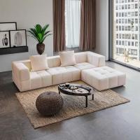 China Customizable L-Shape Extendable Sofa with Vacuum Compression Fabric Sponge 7-30 Days Delivery for sale