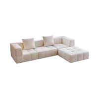 China Customizable L-Shape Extendable Sofa with Vacuum Compression Fabric Sponge 7-30 Days Delivery for sale