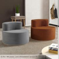 China Modern Single Seat Round Tufted Chesterfield Sofa Fabric Lazy Sofa Bag Balcony Leisure Chair for Bedroom for sale