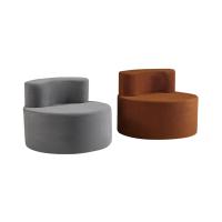 China Modern Single Seat Round Tufted Chesterfield Sofa Fabric Lazy Sofa Bag Balcony Leisure Chair for Bedroom for sale