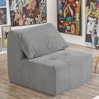 China Modern Single Seat Compressed Sofa with Rebonded Foam and Fabric Upholstery for Living Room Customizable for sale