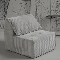 China Modern Single Seat Compressed Sofa with Rebonded Foam and Fabric Upholstery for Living Room Customizable for sale