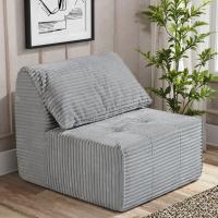 China Modern Single Seat Compressed Sofa with Rebonded Foam and Fabric Upholstery for Living Room Customizable for sale