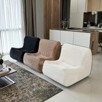 China Modern Single Seat Sectional Sofa Fabric Sponge Filling Square Shape Living Room Furniture 80cm for sale