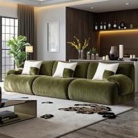 China Customizable Three-Seat Compressed Sofa with Rebonded Foam Filling for Living Room Villa Use for sale