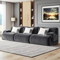 China Customizable Three-Seat Compressed Sofa with Rebonded Foam Filling for Living Room Villa Use for sale