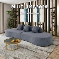 China Modern Curved Semi-Circle Lounge Sofa Set with Vacuum Compression Memory Foam for Villa Living Room for sale