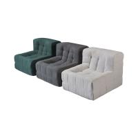 China Customizable Modern Square Single Seat Fabric Sofa with Rebonded Foam Filling Eco-Friendly Durable Living Room for sale