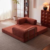China Retro Corduroy Straight Row Sectional Sofa Set Vacuum Compressed Fabric Sponge Filling 7-30 Days Delivery for sale