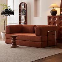 China Retro Corduroy Straight Row Sectional Sofa Set Vacuum Compressed Fabric Sponge Filling 7-30 Days Delivery for sale