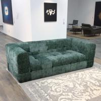 China AcreECO HFX-717 Customizable French 2-Seater Chenille Fabric Modular Sectional Sofa Bed Set Green for sale