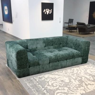 China AcreECO HFX-717 Customizable French 2-Seater Chenille Fabric Modular Sectional Sofa Bed Set Green for sale