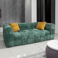 China AcreECO HFX-717 Customizable French 2-Seater Chenille Fabric Modular Sectional Sofa Bed Set Green for sale
