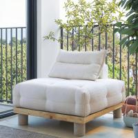 China Modern Single Seat Compressed Sofa Fabric Sponge 80cm Width for Living Room Home Apartment for sale