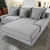 China L-Shape Modular Sectional Couch Plush Corduroy Compressed Sofa Vacuum Pack for Living Room Villa for sale