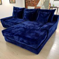 China L-Shape Modular Sectional Couch Plush Corduroy Compressed Sofa Vacuum Pack for Living Room Villa for sale