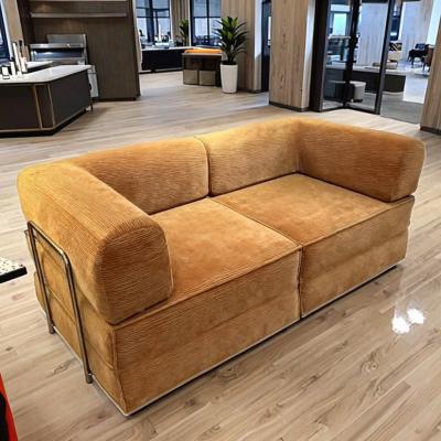 China Compressed Velvet Corner Sofa Set Folding Sofa Bed with Sponge Filling for Living Room Hotel Apartment for sale