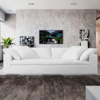 China Modern Rectangle Comfortable High-Density Sponge Fabric Double Seat Sofa Cushion Bench Customizable Eco-Friendly Villa Sectional for sale