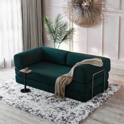 China Modern Compression Sofa Bed Set Microfiber Fabric Sectional Modular Design Stainless Steel Legs Square Shape Customizable Vacuum for sale