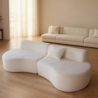 China Custom Modern Curved Sectional Sofa Fabric Compressed Sofa Half Moon Design Salon Cozy Upholstered Modular Could Couch for sale