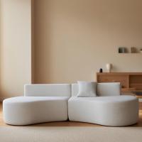 China Custom Modern Curved Sectional Sofa Fabric Compressed Sofa Half Moon Design Salon Cozy Upholstered Modular Could Couch for sale