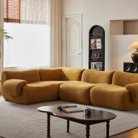 China Custom Minimalist Sectional Corner Sponge Sofa Vacuum Compressed 3-Seat Modular Living Room Couch for sale