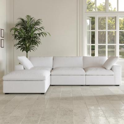 China Eco-Friendly Armless L-Shape Fabric Sofa Sectional for Villa Living Room 7-30 Days Delivery for sale