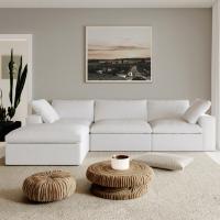 China Eco-Friendly Armless L-Shape Fabric Sofa Sectional for Villa Living Room 7-30 Days Delivery for sale