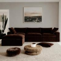 China Eco-Friendly Armless L-Shape Fabric Sofa Sectional for Villa Living Room 7-30 Days Delivery for sale