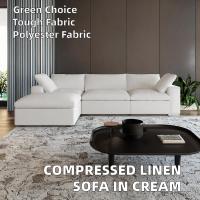China Eco-Friendly Armless L-Shape Fabric Sofa Sectional for Villa Living Room 7-30 Days Delivery for sale